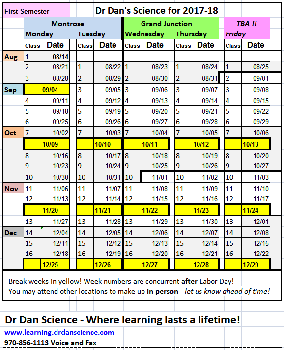 Schedule and Overview Calendar